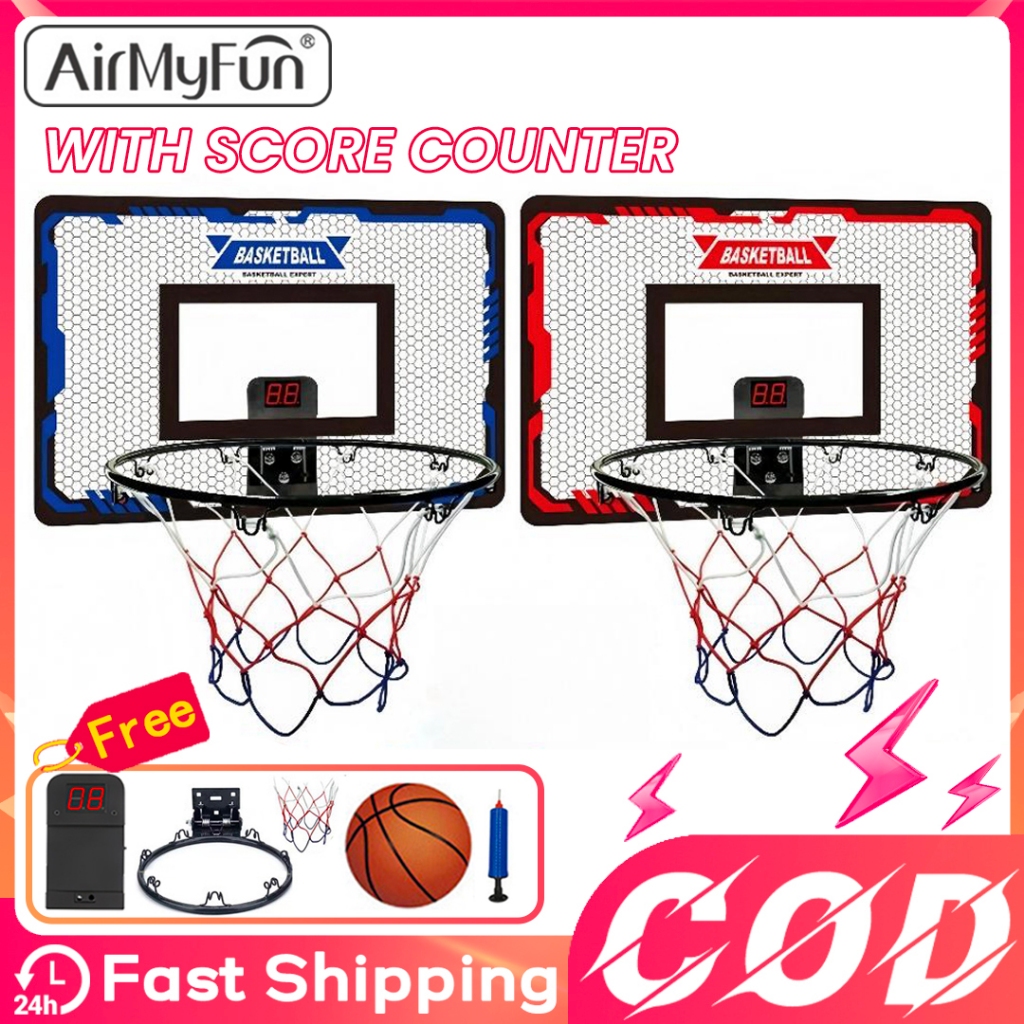 Basketball Ring For Kids With Score Counter Punch-free Basketball Hoop ...