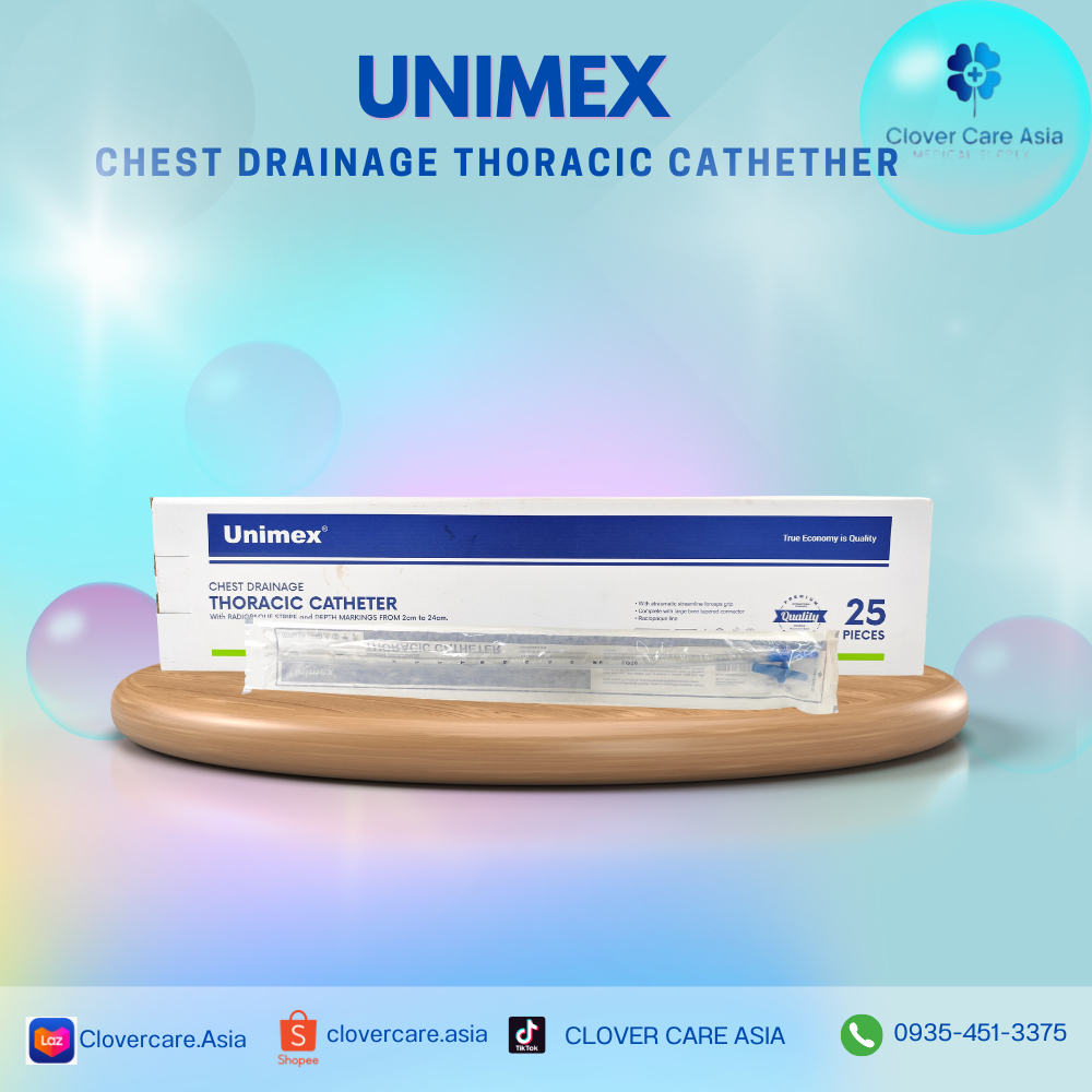 UNIMEX Chest Drainage Thoracic Cathether FR 28 | FR 32 | FR 36 (per pcs ...