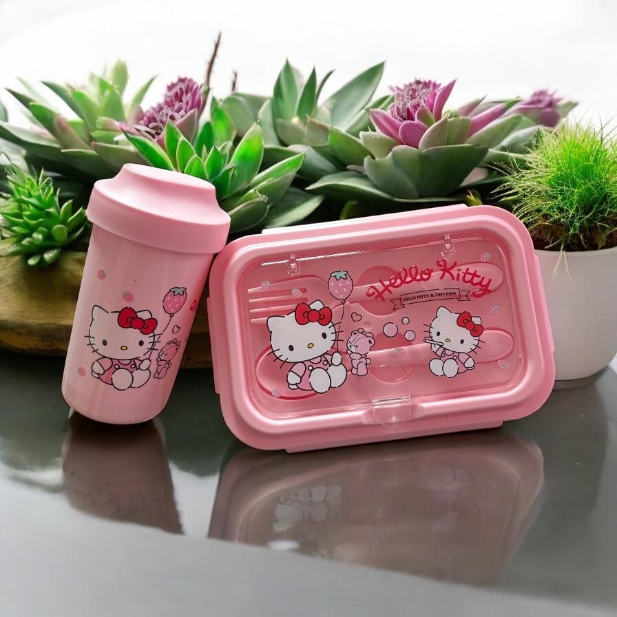 Cartoon character lunch box with tumbler set lunch box for kids ...