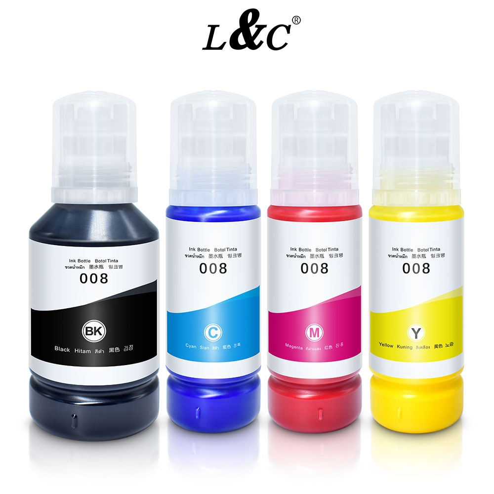 L&C 008 Pigment Ink For Epson 008 Ink For Epson L6460 L6490 L6550 L6570 ...