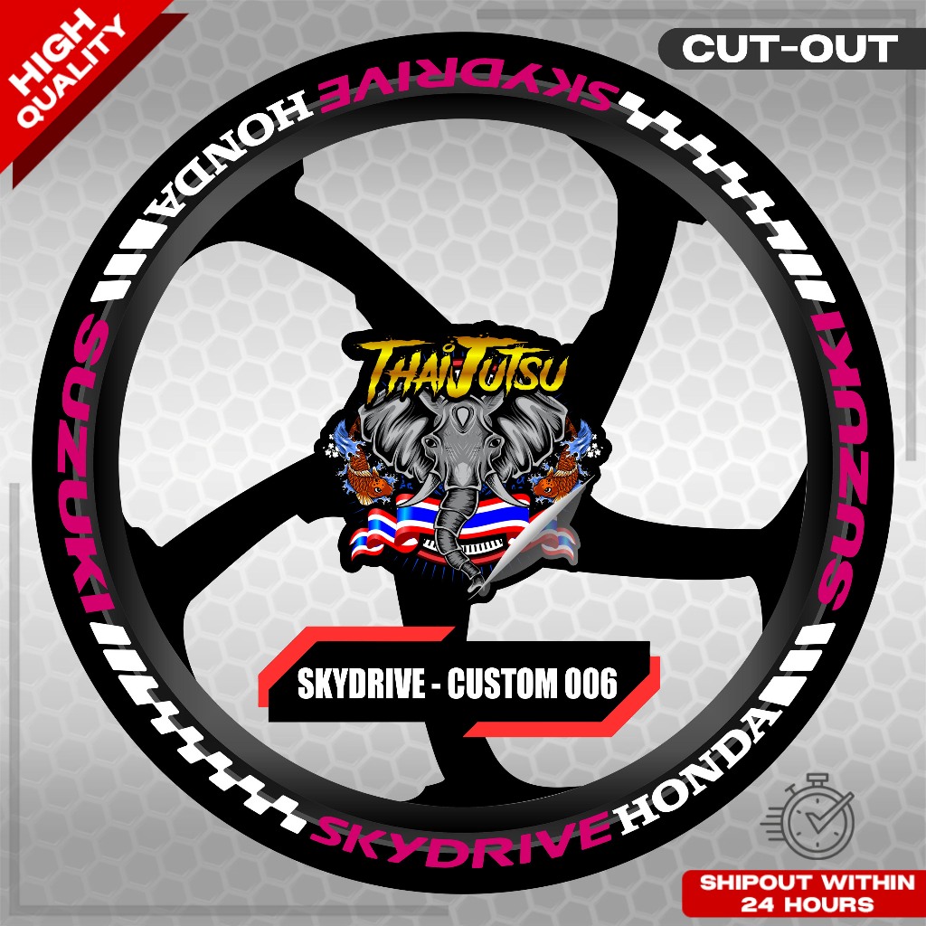 SKYDRIVE MAG STICKER SET ( 2 MAGS ) - CUSTOM 006 | VINYL WATERPROOF CUT ...
