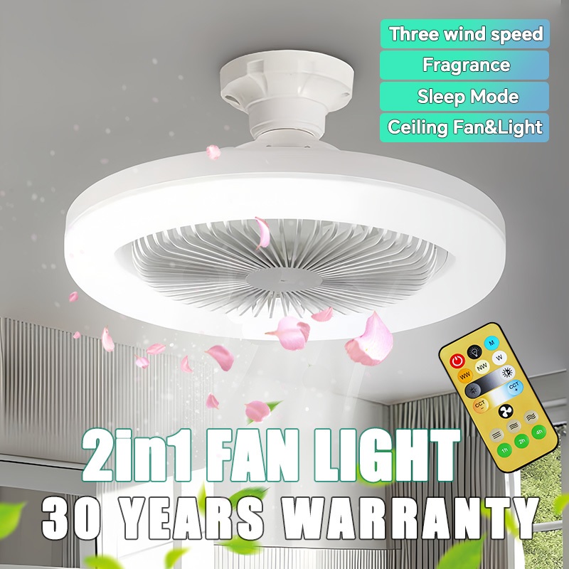 【Lifetime Warranty】Ceiling Fan with Light Ceiling Fan Light LED Lamp ...