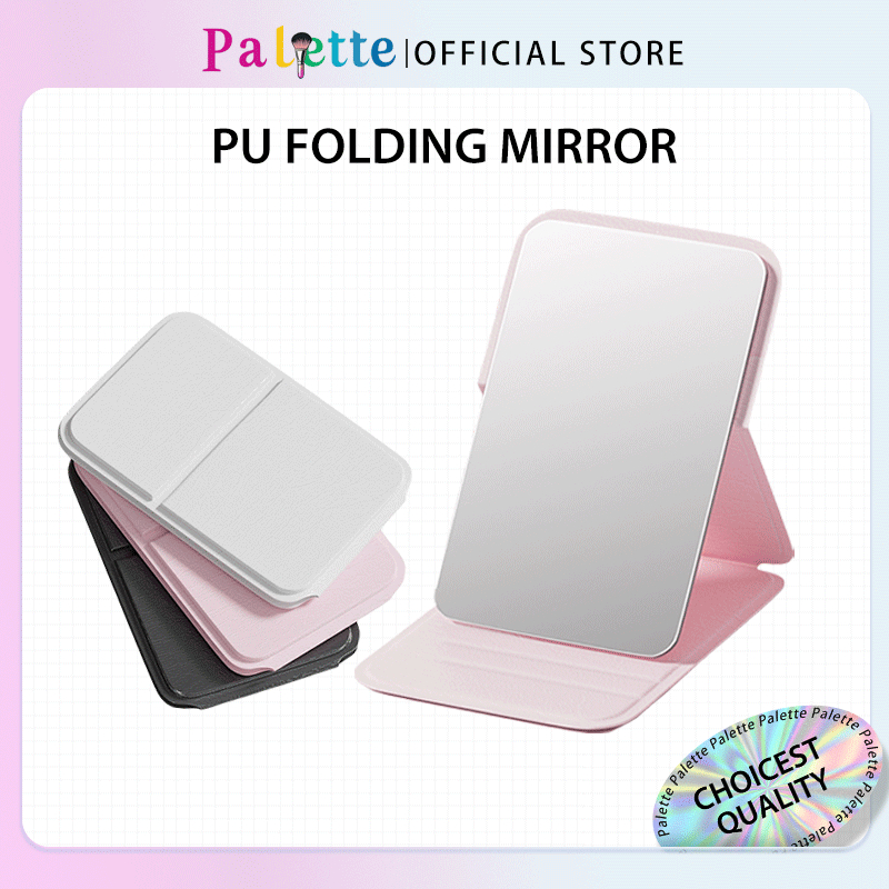 PU Leather Foldable Mini Makeup Mirror Portable Student Dormitory ...