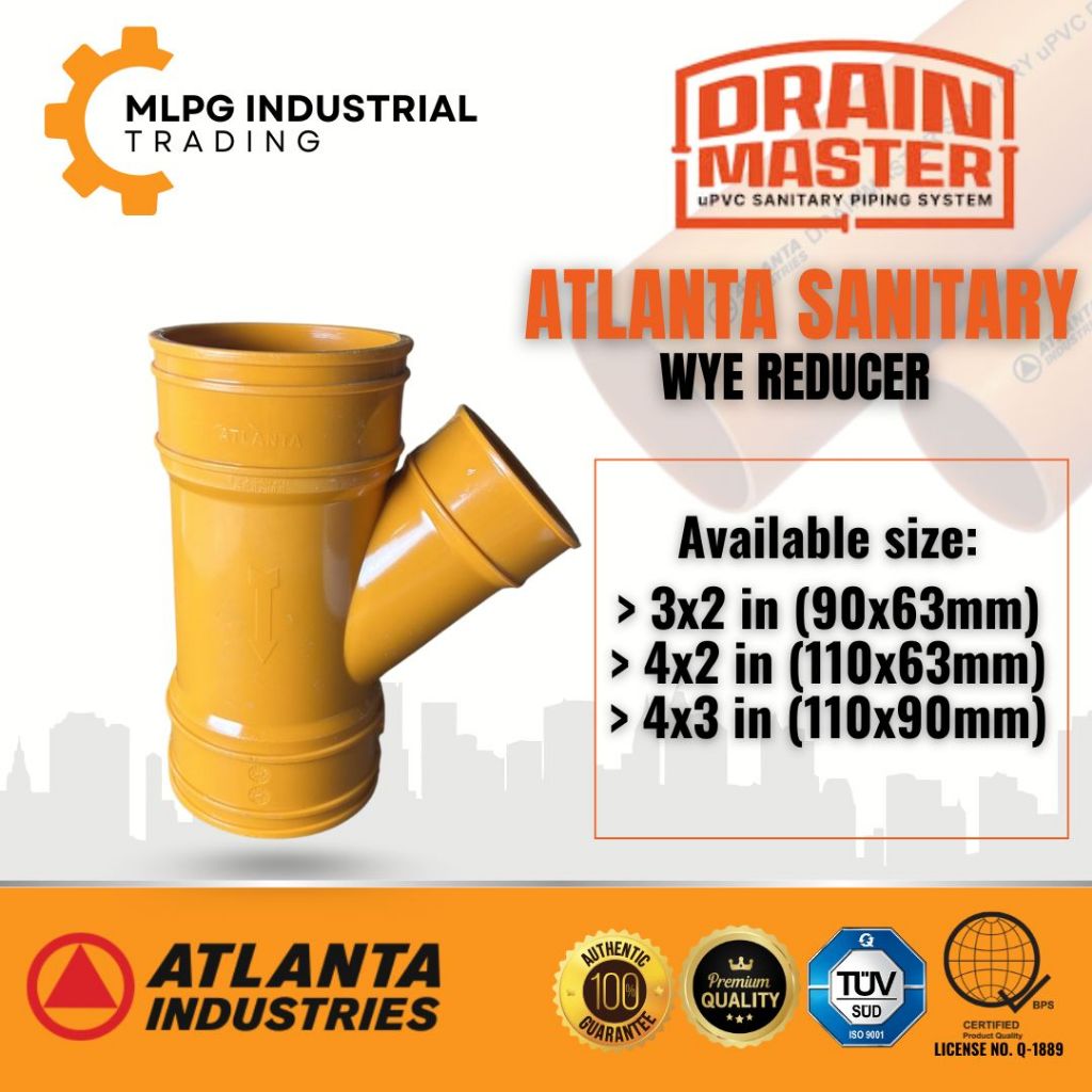 ATLANTA uPVC SANITARY WYE REDUCER | (3x2", 4x2", 4x3" inches) | Shopee ...