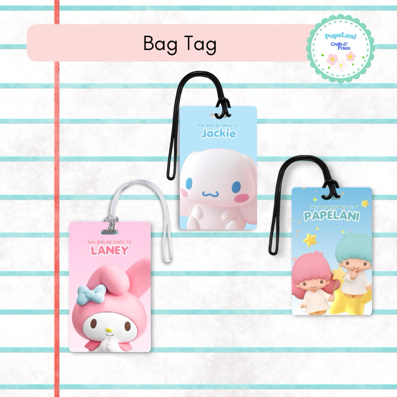 Sanrio Bluey Roblox PVC Bag Tag Luggage Tag Personalized | Shopee ...