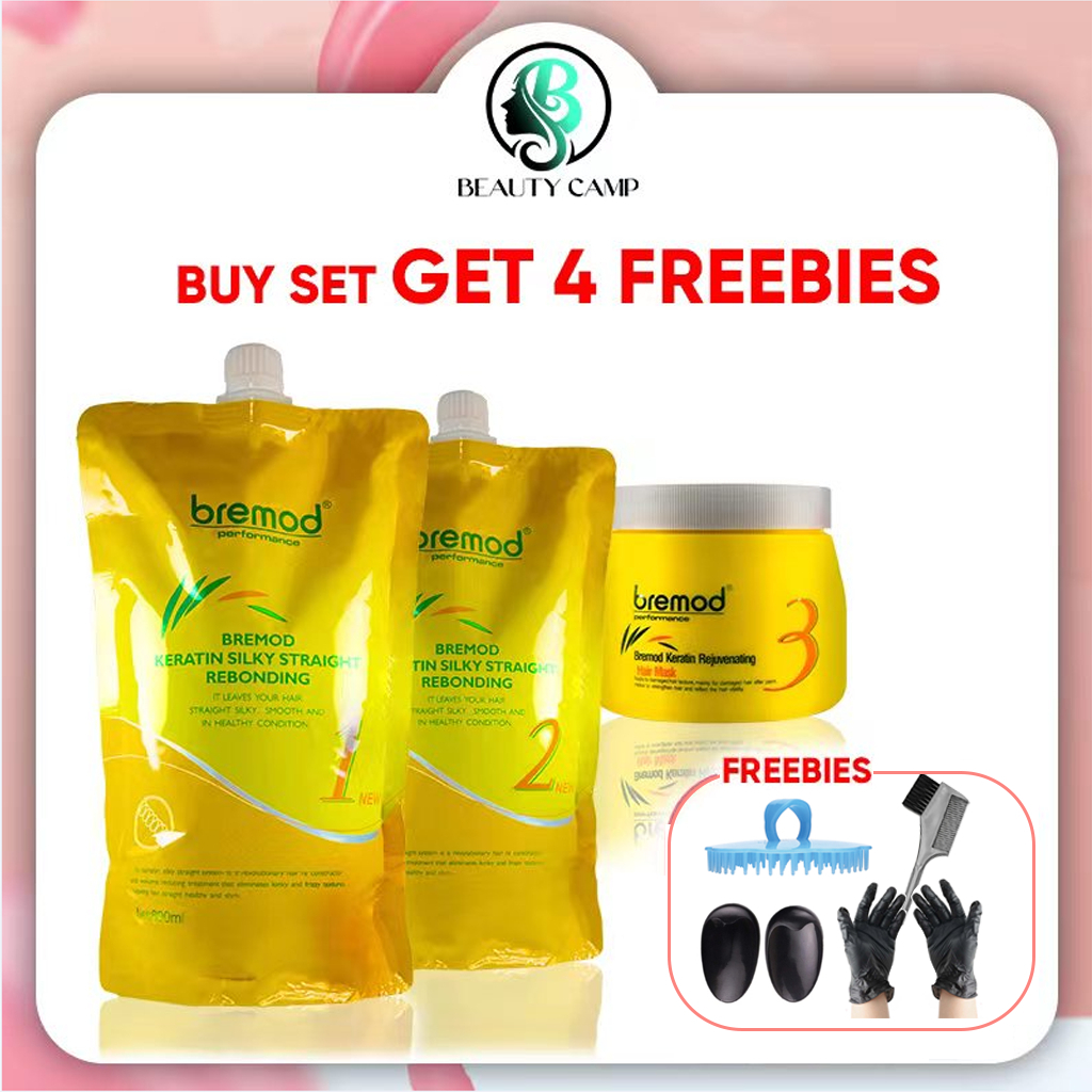 Bremod Keratin Silky Rebonding 1+2 & Bremod Rejuvanating Hair Mask BR ...