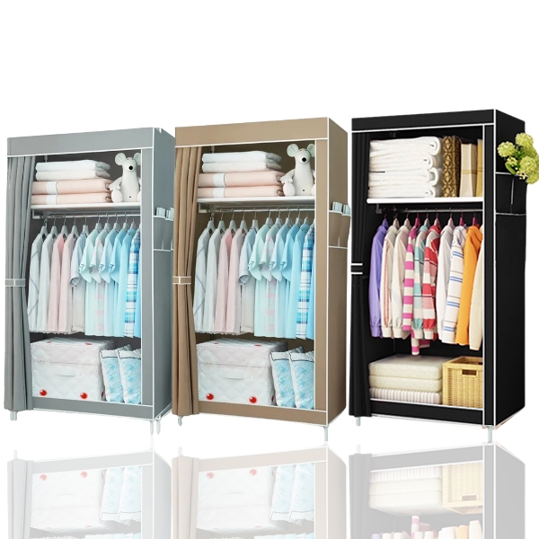 Simple Clothes Storage Wardrobe With Zipper Multi Organizer Fashion ...