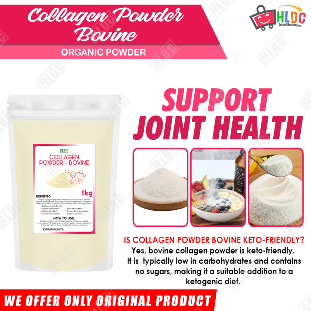BOVINE COLLAGEN POWDER — Unflavored, Keto, Low Carb | Shopee Philippines