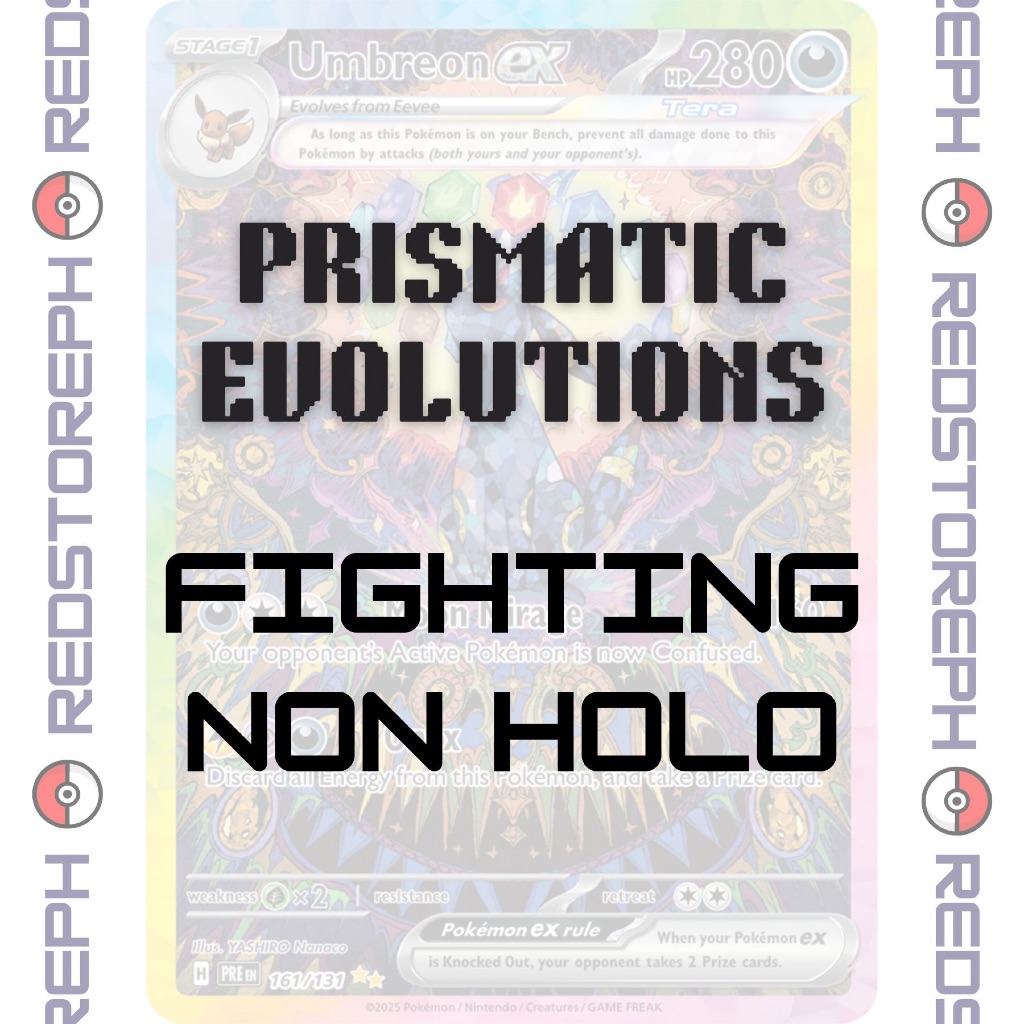 fighting type non holo prismatic evolutions pokemon trading cards ...