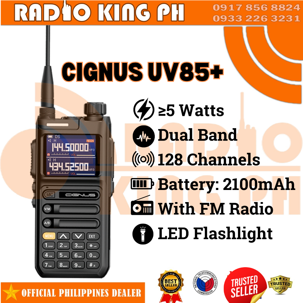 New Cignus UV85+ HP High Power Two way Radio New Design Radio | Shopee ...