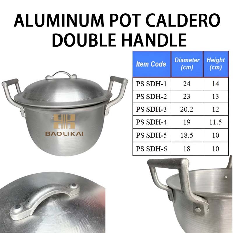 Kaldero / Kaldero Double Handle Aluminum Pot Makapal | Shopee Philippines