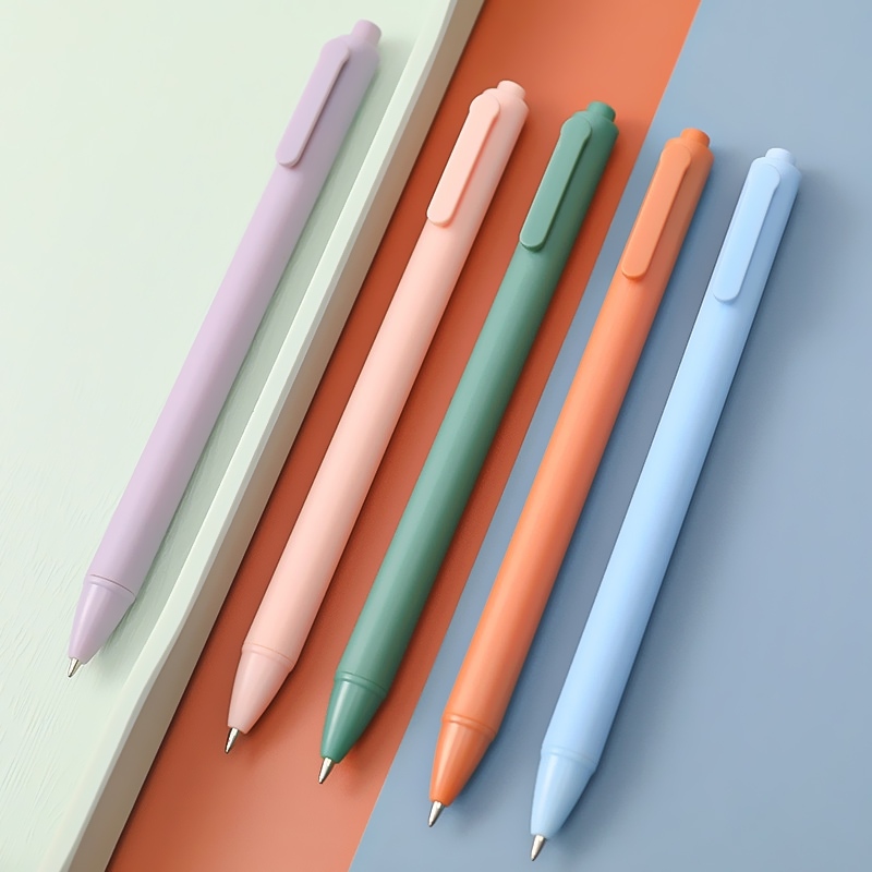 10pcs Morandi Gel Pen Korean Retractable Macaron Color Simple Press 0 ...