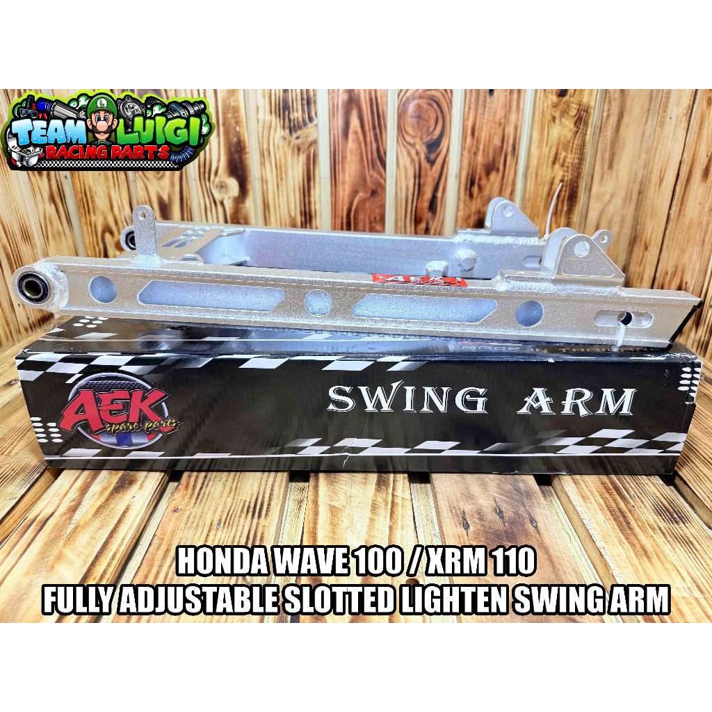 AEK HONDA WAVE 100 / XRM 110 FULLY ADJUSTABLE SLOTTED LIGHTEN SWING ARM ...