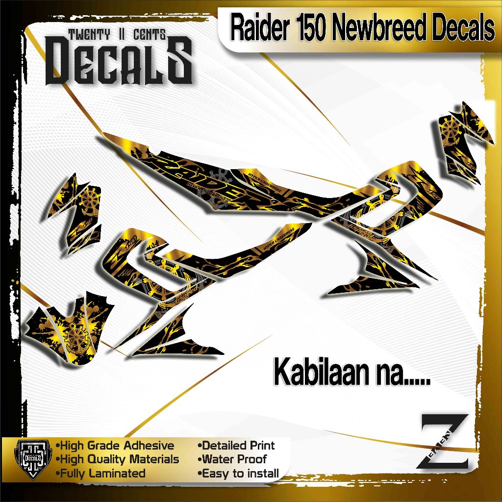 Suzuki raider 150 newbreed Decals High-Quality Stickers | Shopee ...