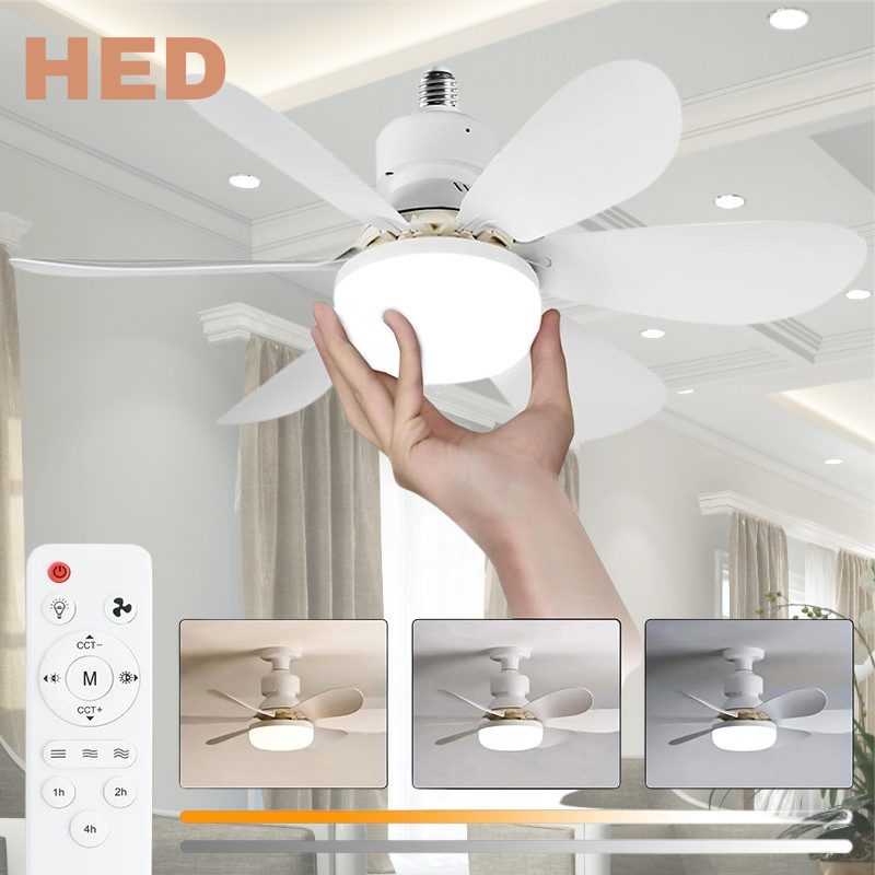 EAGLE Tri Colors Ceiling Fan With Light Remote Control 6-Blade Fan ...
