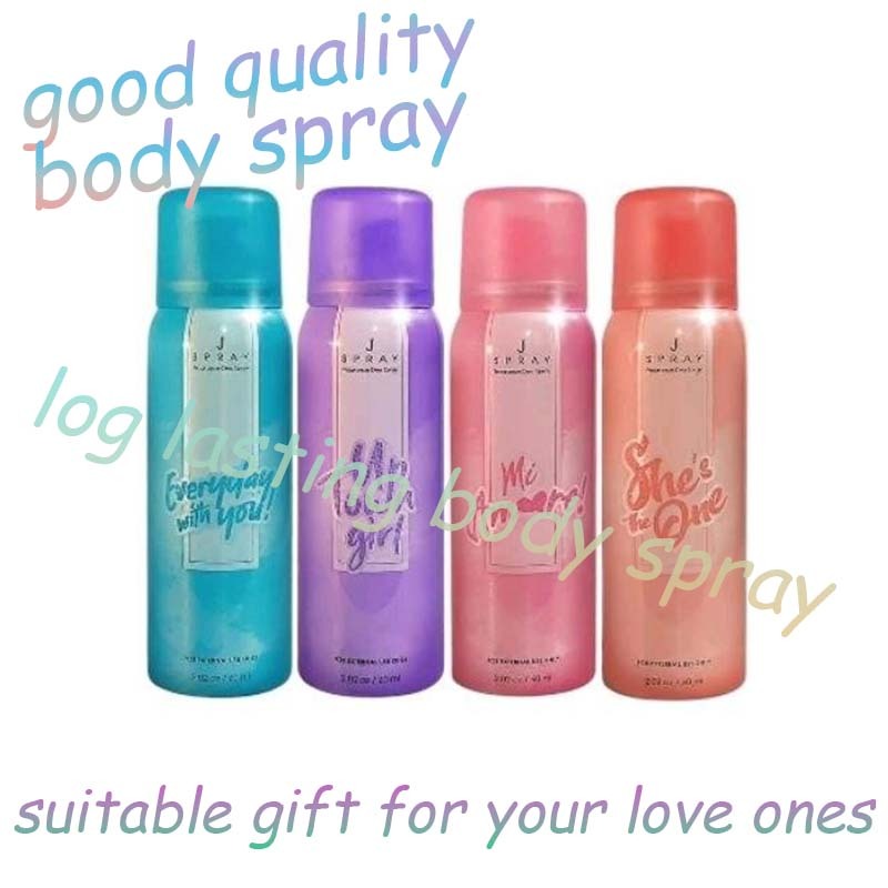 J Spray Fragrance Women Body Spray 60ml Long-Lasting 24H Moisturizing ...