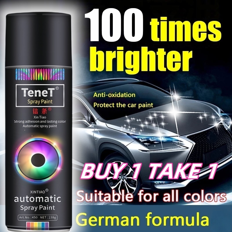 【100 times brighter】clear top coat spray paint gloss polish450ml all ...