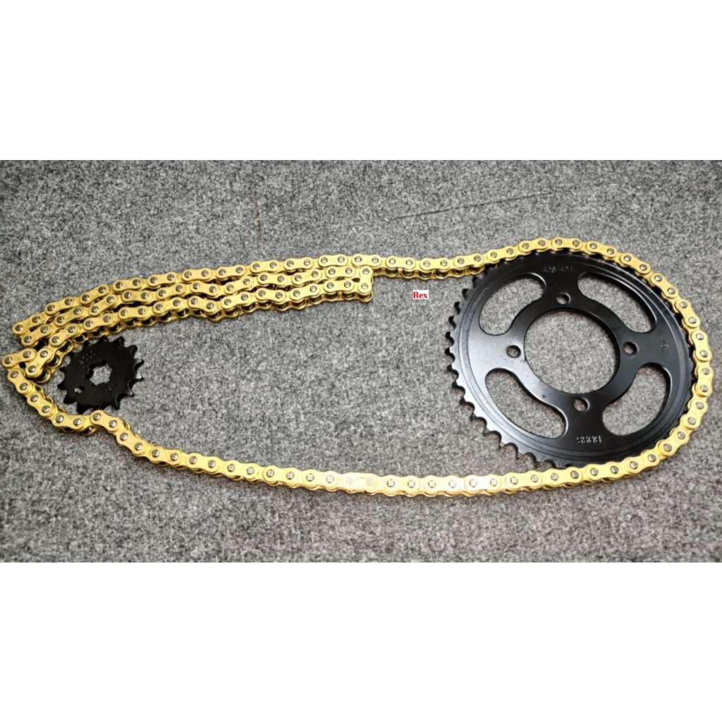 YTX STX YBR 125 RS100 RS110 HEAVY DUTY SPROCKET SET W/ CHAIN (14T 42T ...