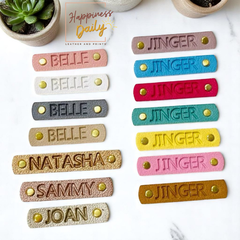 Add-On Name Plate – Extra Name for Personalized Leather Items (Over 8 ...