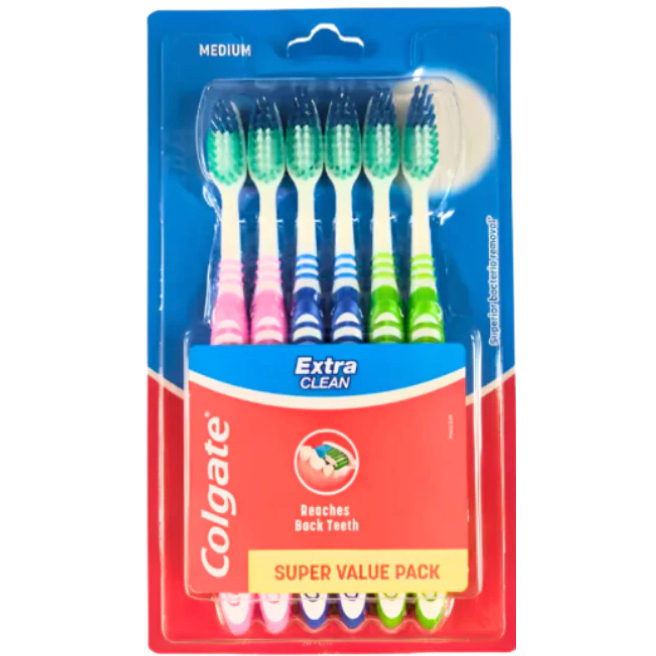 Colgate Toothbrush Classic & Extra Deep Clean Medium 6's | Shopee ...