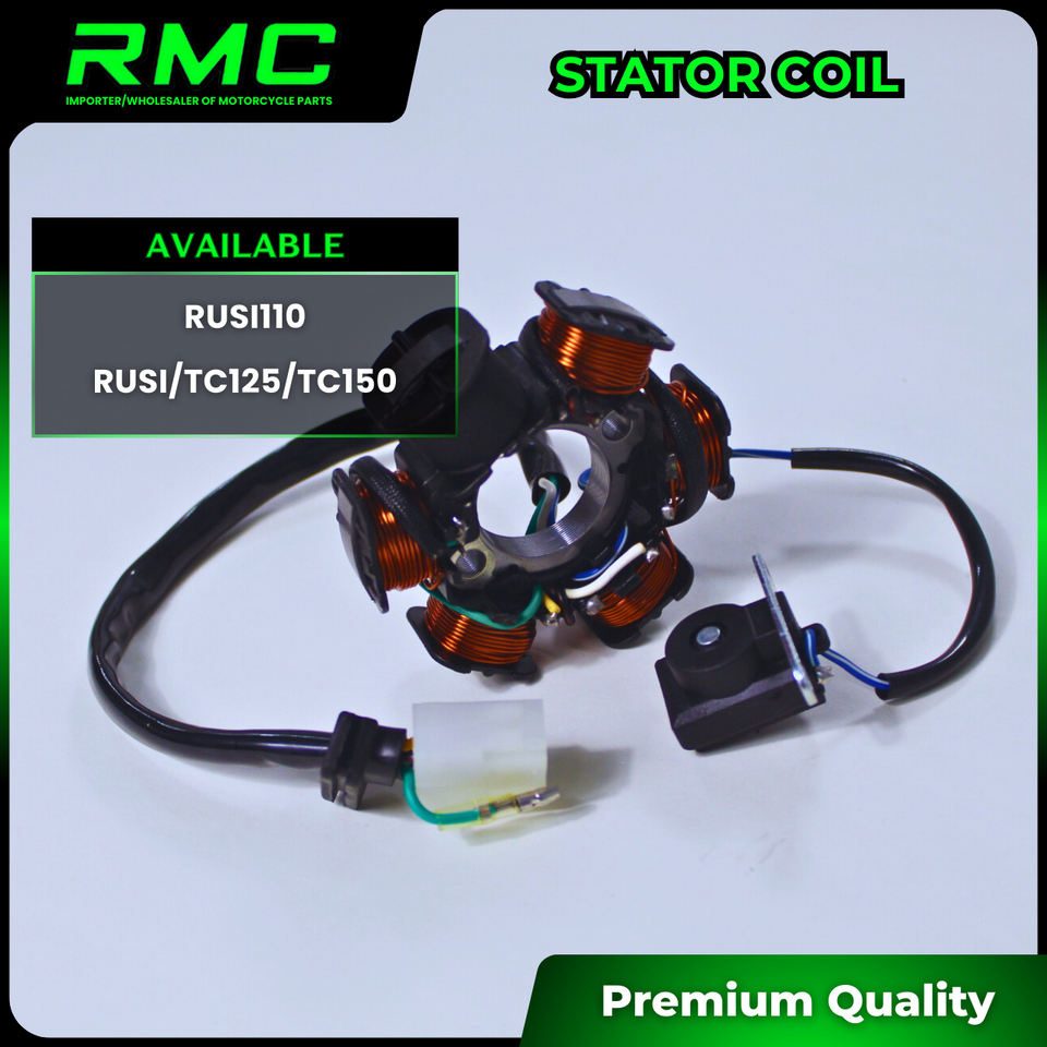 RMC MOTORCYCLE STATOR ASSEMBLY FOR RUSI110/TC125 | Shopee Philippines