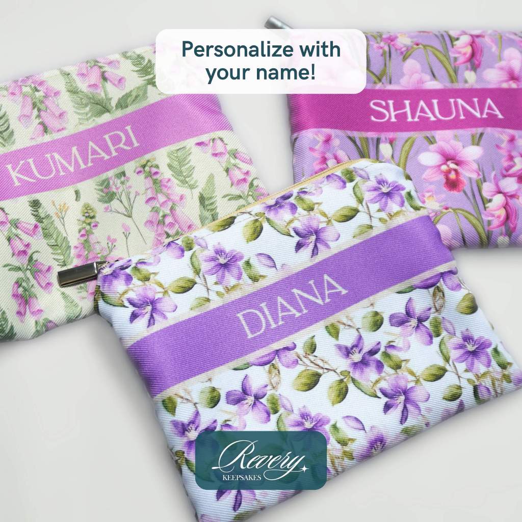 Revery Flat Zipper Pouch Travel Pouch (Personalized with Name) | Shopee ...