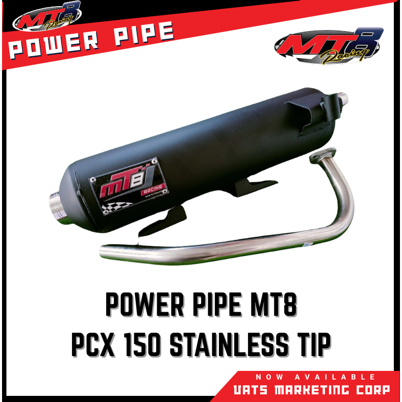 MT8 POWER PIPE FOR PCX 150 (STAINLESS TIP) | Shopee Philippines