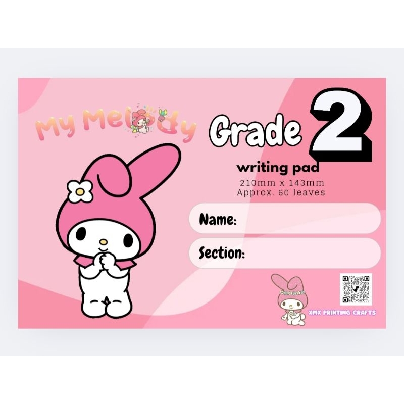 Personalized Grade 2 Pad papers many more design | Shopee Philippines