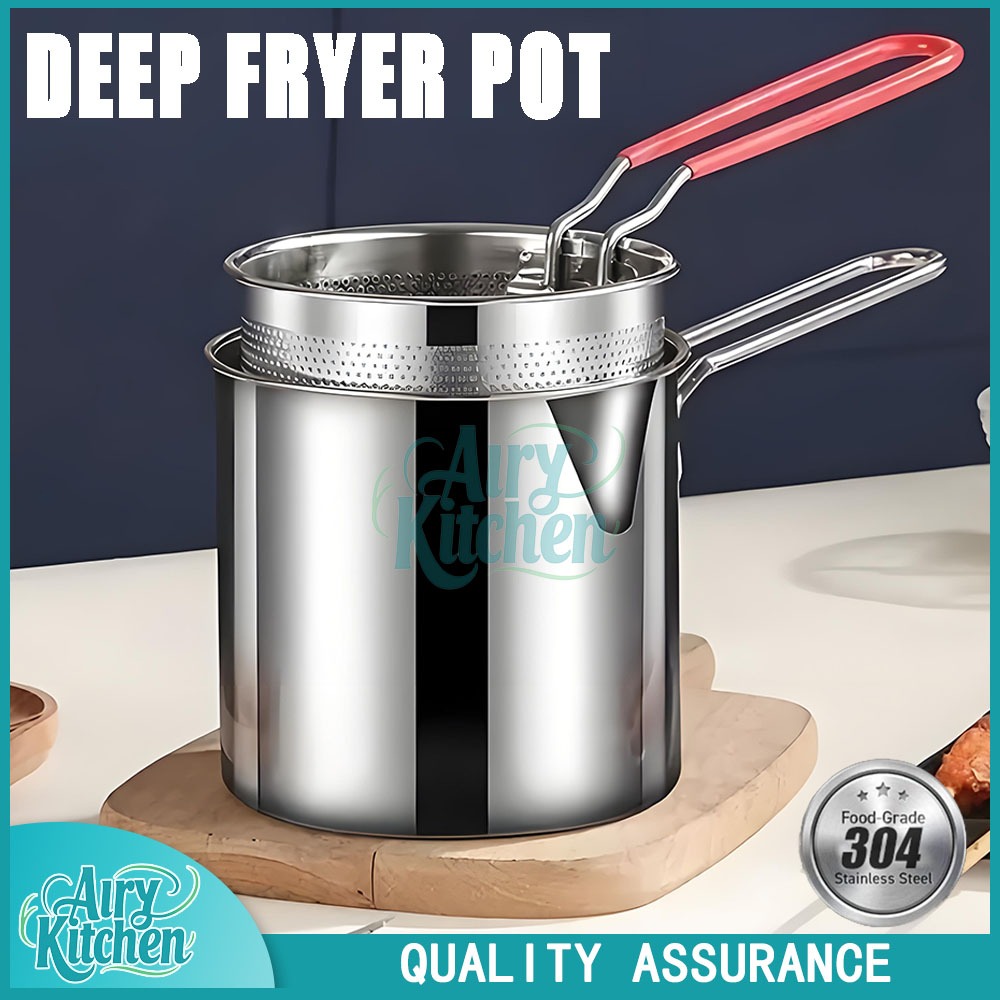 Stainless Steel Deep Fryer Pot,Easy-to-Use - Perfect for Crispy Potato ...