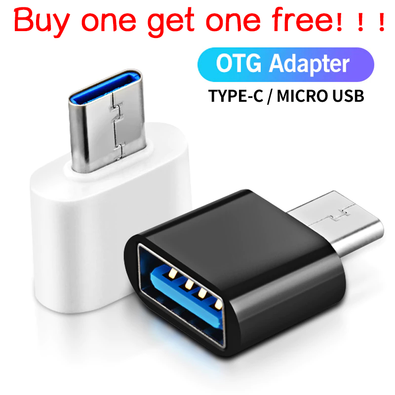 2PCS Micro USB Adapter for Android Phone Type C Male To USB Female OTG ...