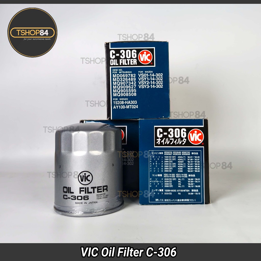 VIC Oil Filter C-306 Mitsubishi Mazda Nissan ADVENTURE MONTERO PAJERO ...
