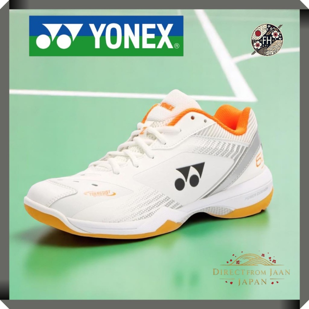 Yonex Power Cushion 65Z Wide Badminton Shoes - White/Orange | Shopee ...