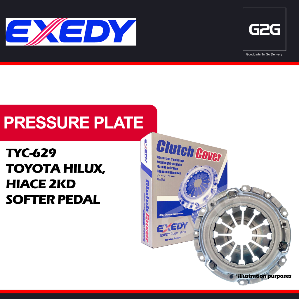 Pressure Plate Exedy TYC-629 Toyota Hilux / HiAce 2KD Soft Pedal ...