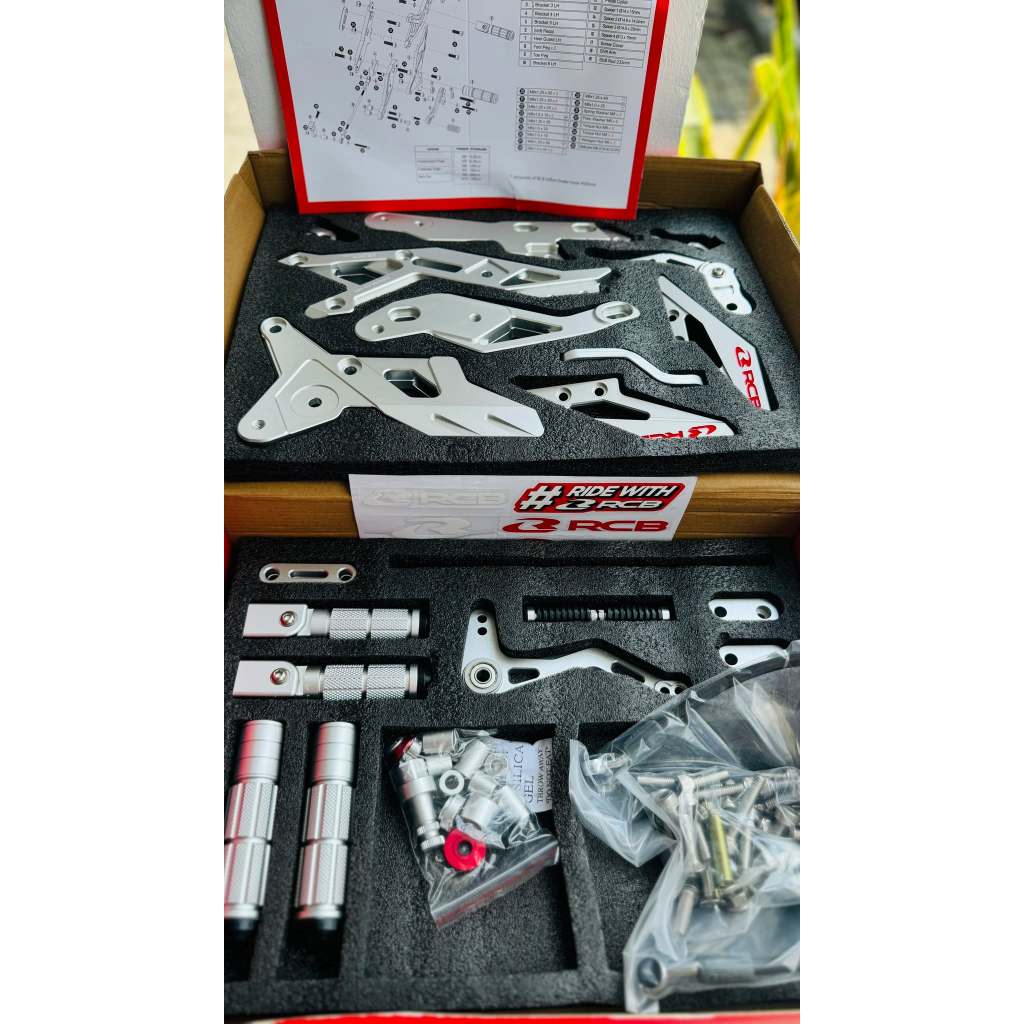 RCB FOOTREST FULL SET S3 V2 RAIDER150 CARB FI / SNIPER150 155 SHIFTER ...