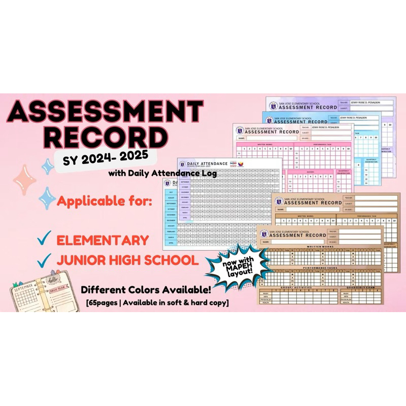 Teacher Assessment Record Book | Shopee Philippines