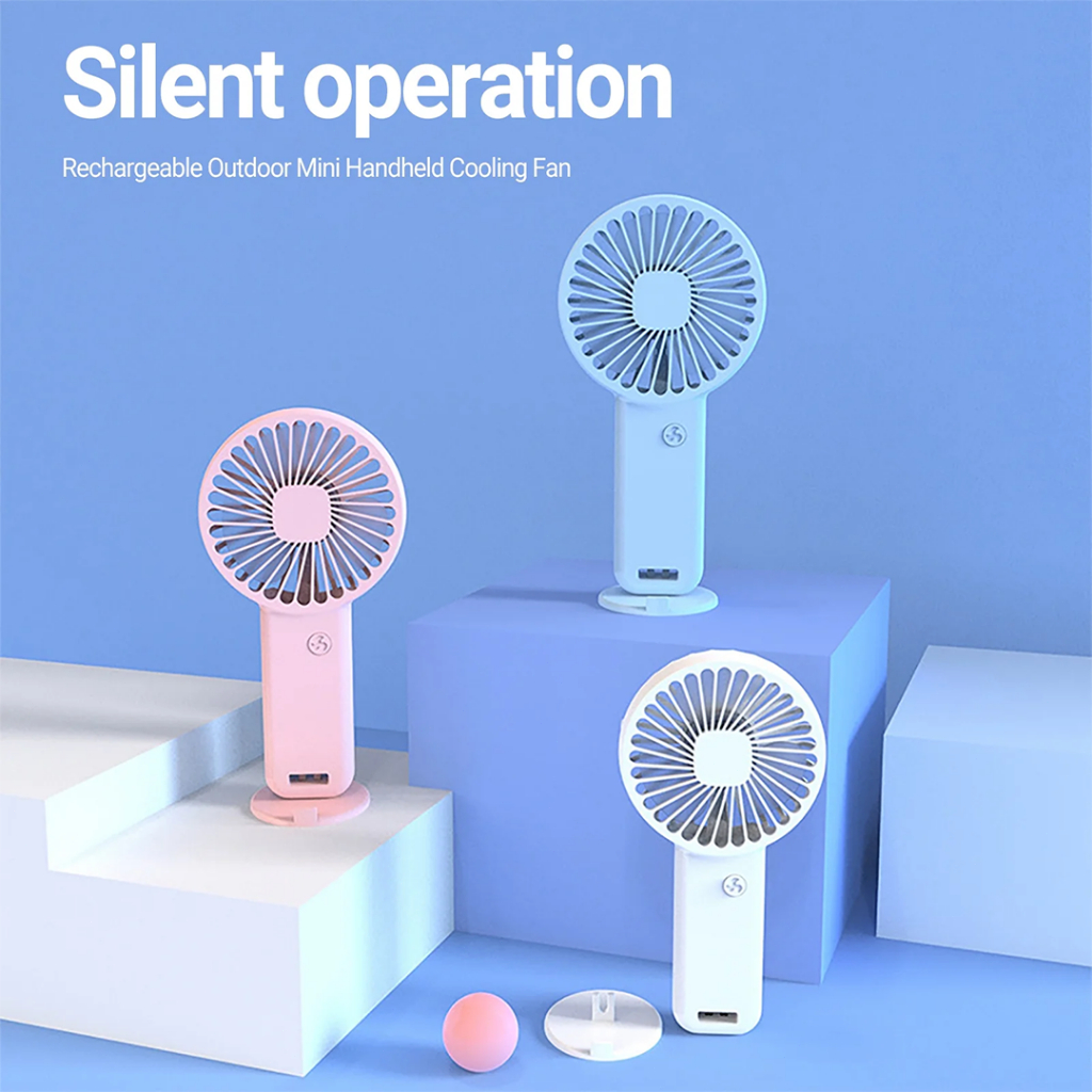 Mini Handheld Rechargeable Fan, Portable Quiet Desktop Cooling Fan ...