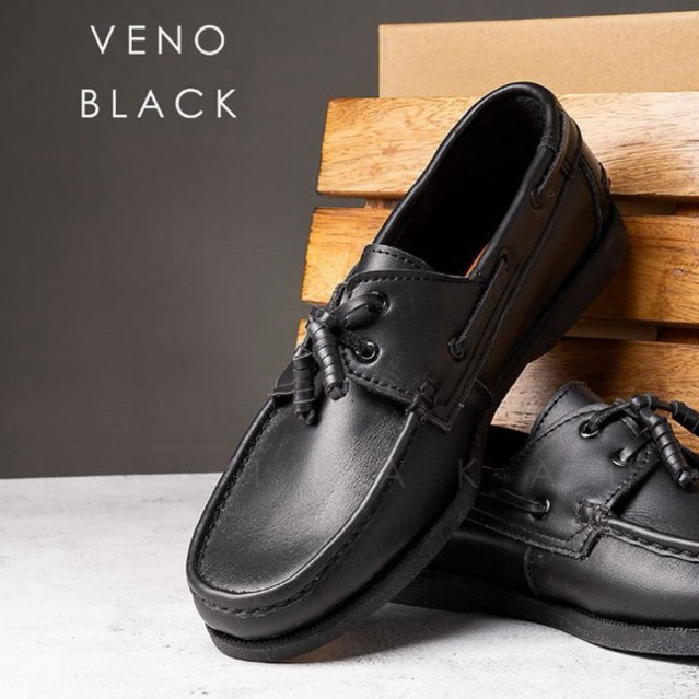 Ilakad Veno Black Boat Shoes Topsider Men Leather Shoes Marikina Made ...