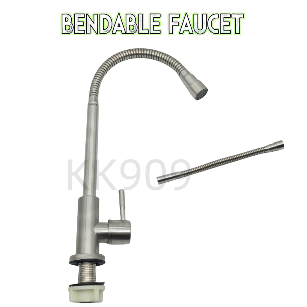 Bendable Faucet Gooseneck 304 Stainless Steel Adjustable | Shopee ...