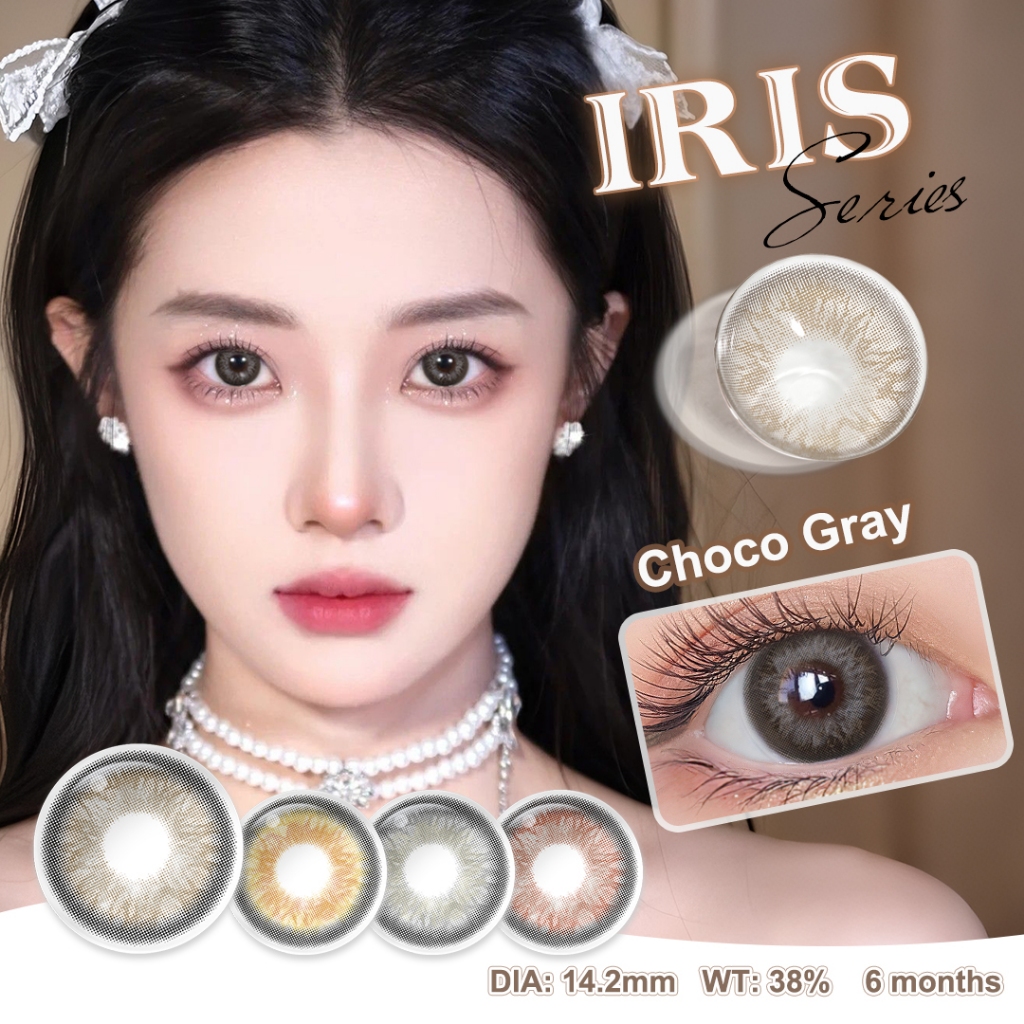 Magister contact lens Premium natural color contact lens gray/brown eye ...