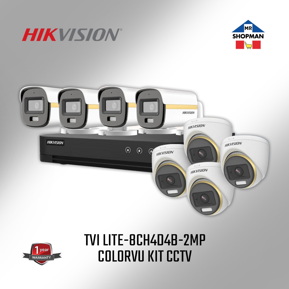 HIKvision 8Channel ColorVu 2MP TVI LITE 8CH4D4B Kit Analog CCTV | Shopee Philippines