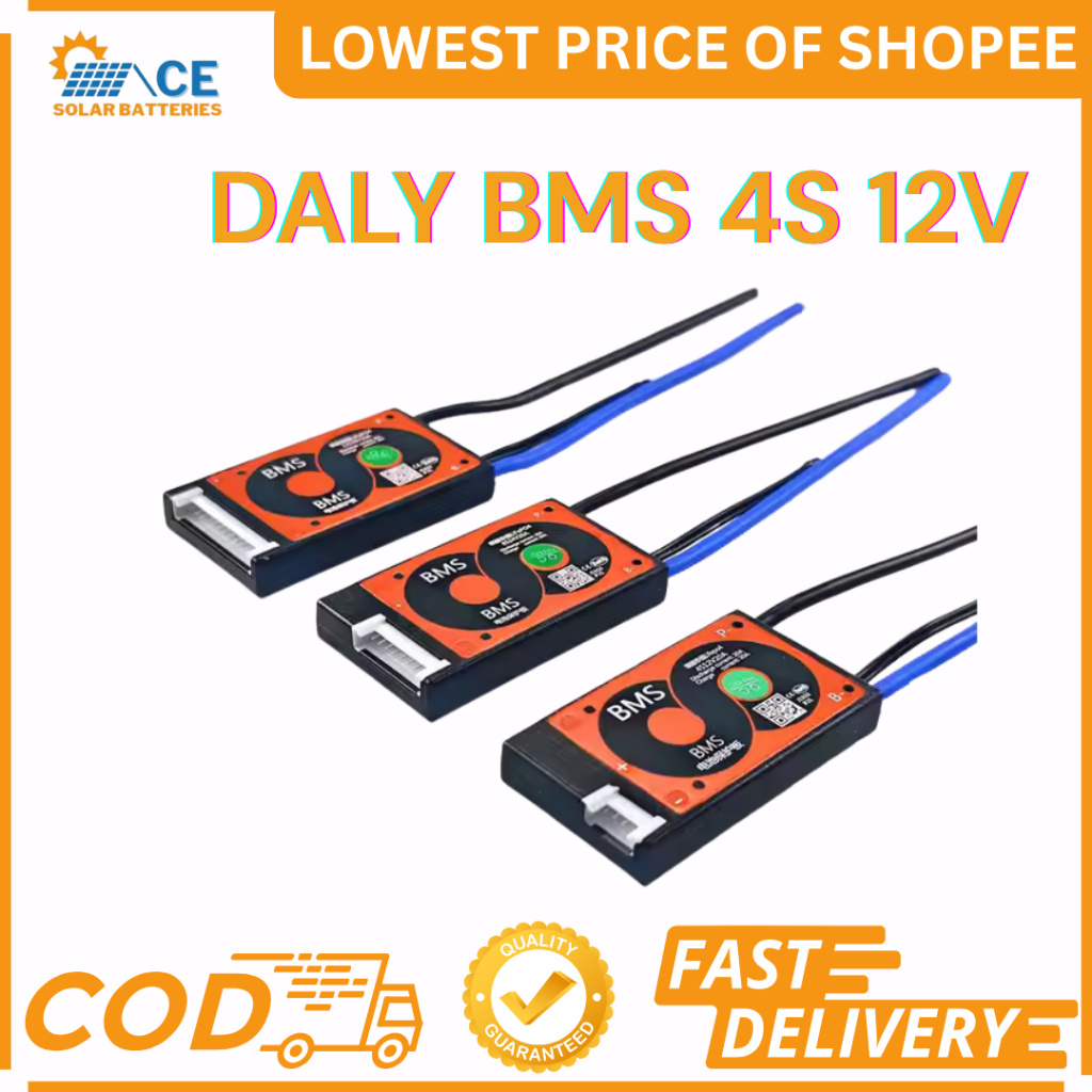 NEW DALY BMS Lifepo4 4S 12V 10A / 15A / 20A / 30A / 40A / 50A / 60A For LiFePo4 Batteries ...