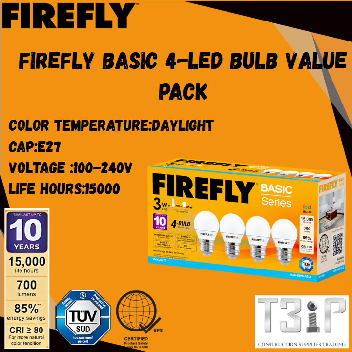 Firefly Basic 4-LED Bulb Value Pack | Shopee Philippines