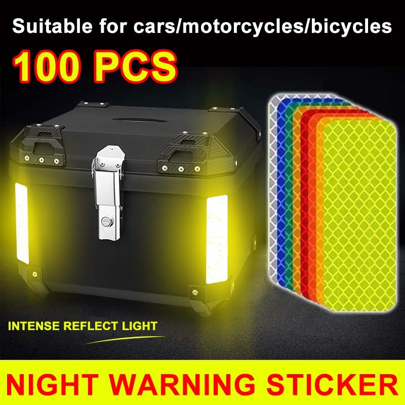 100pcs Reflective Sticker for car Motorcycle reflectorized Helmet Shape ...