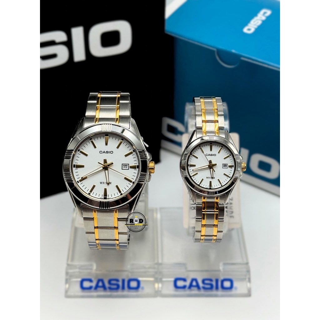 CASIO Two-tone Couple MTP 1308SG 7A & LTP 1308SG 7A | Shopee Philippines