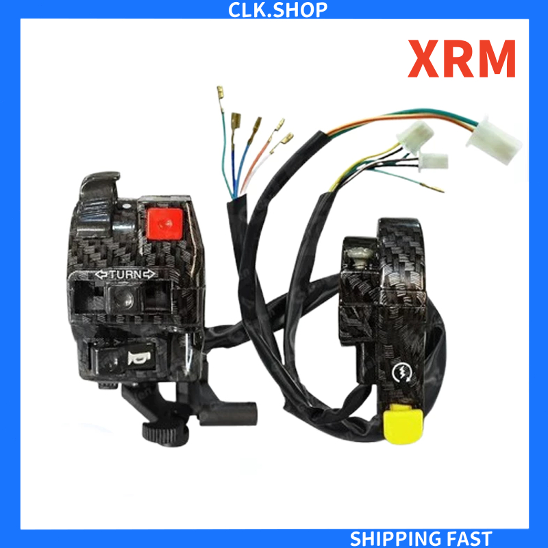 MOTORCYCLE HANDLE SWITCH SET CARBON XRM LH/RH XRM 125 XRM 110 XRM 100 ...