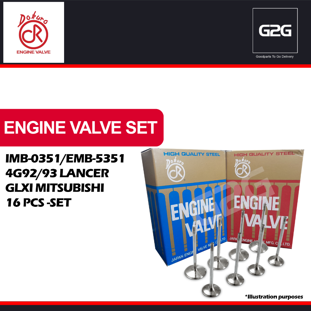 Engine Valve DOKURO IMB-0351/EMB-5351 - 4G92/93 LANCER GLXI MITSUBISHI ...