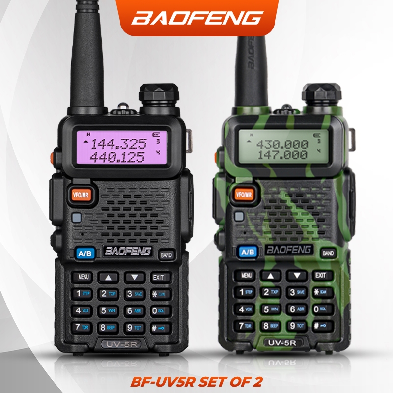 Baofeng uv 5r Two-Way radio 5W 128CH Portable Walkie Talkie Dual Band UHF/VHF Radio 10km Long ...