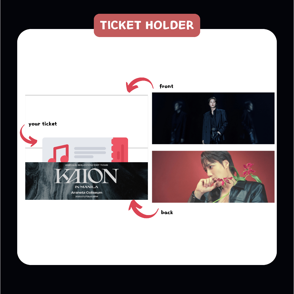 2025 KAI SOLO CONCERT TOUR IN MANILA Ticket Holder / Envelope | Shopee ...