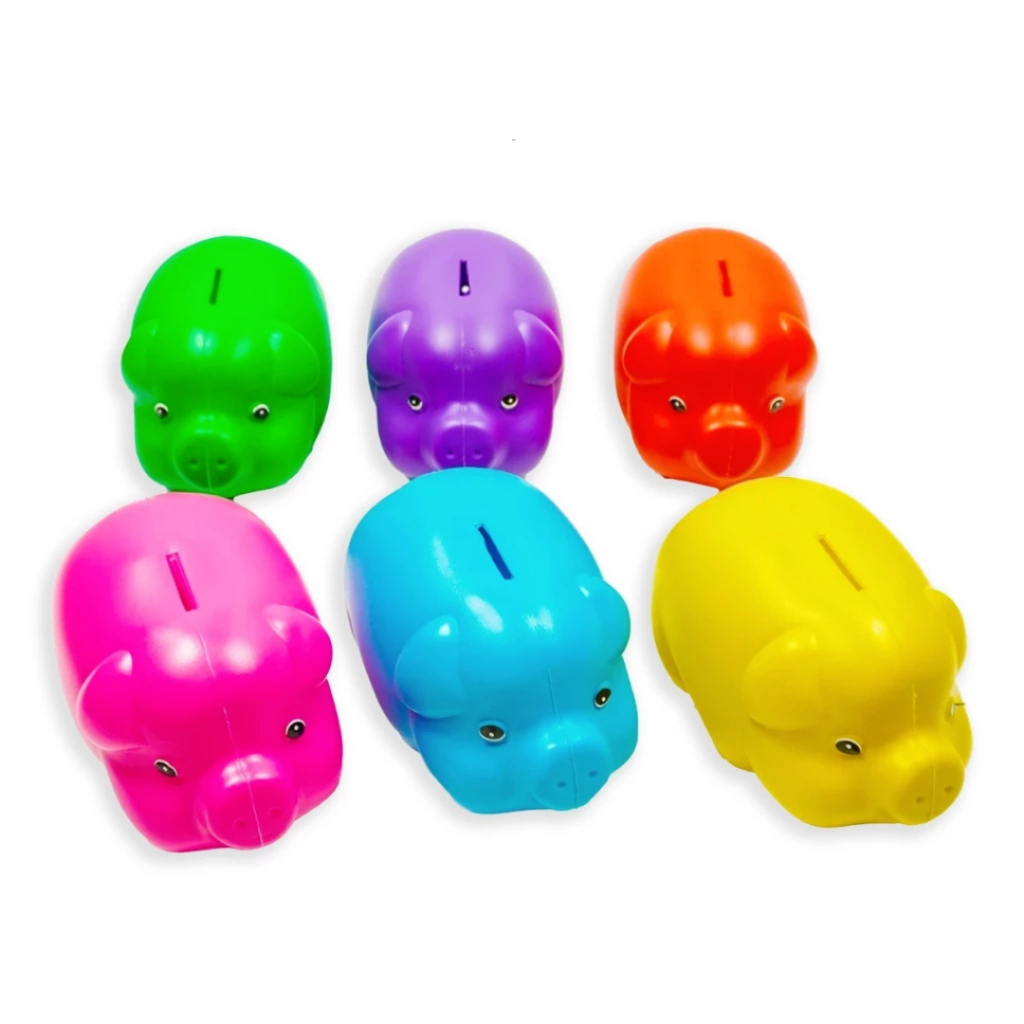 Cute plastic piggy bank coin bank xsmall/small/medium ipon challenge ...