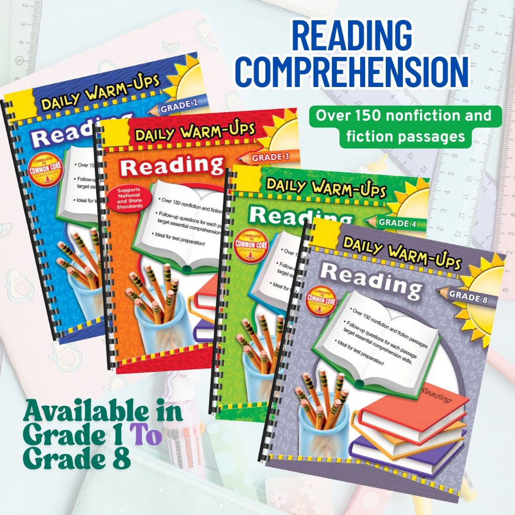 Daily Warm-Ups Reading Comprehension Workbook - Grades 1-8, 150 ...